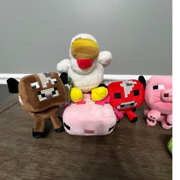 Minecraft | Toys | Minecraft Plush Set Of 9 Pig Ocelot Sheep Enderman ...